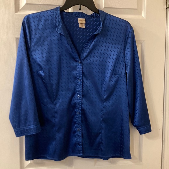Covington | Tops | Covington Beautiful Royal Blue Blouse | Poshmark